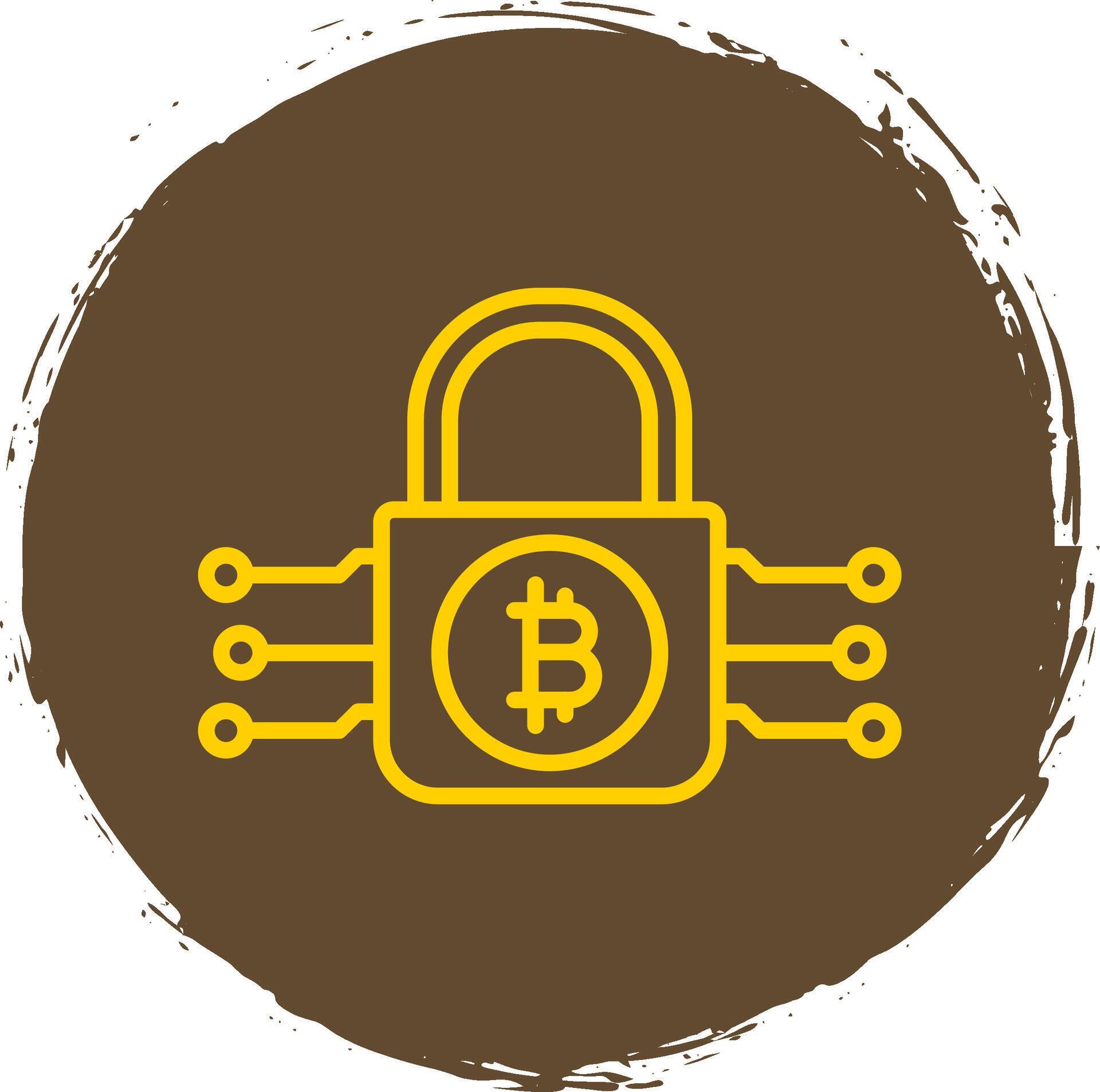 Bitcoin Encryption Line Circle Sticker Icon 43985848 Vector Art at Vecteezy
