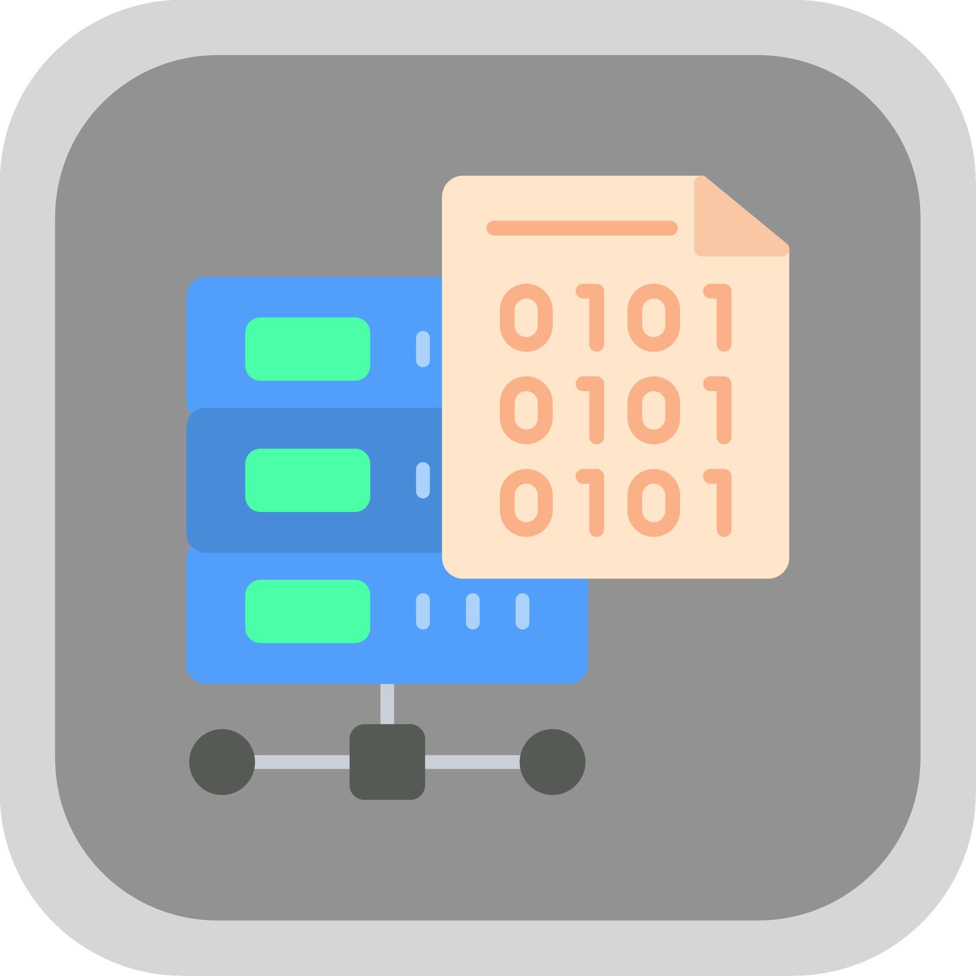 Binary Code Flat round corner Icon Design 43985852 Vector Art at Vecteezy