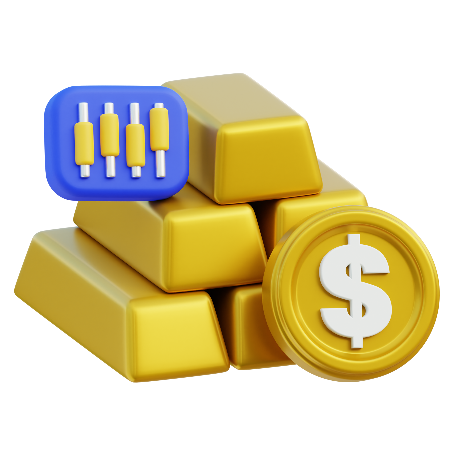 Gold Trading 3d icon 43987721 PNG