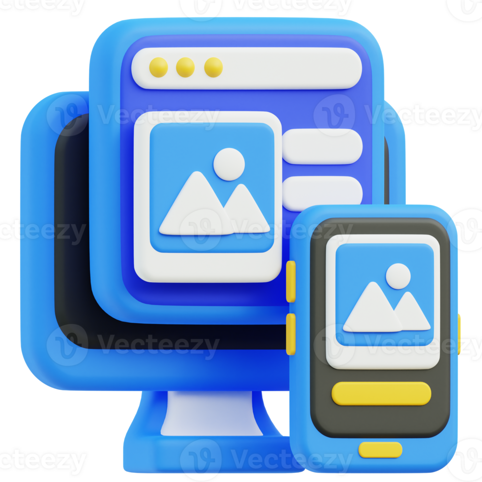 Web Design 3D Icon 43988009 PNG