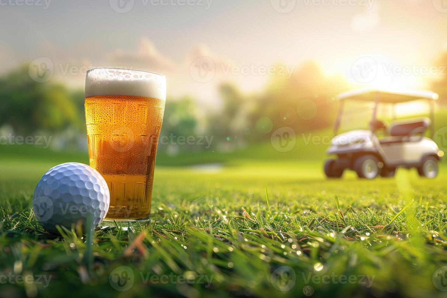 AI generated Happy birthday to golfer enjoy golf beer and celebration. 43989838 Stock Photo at ...