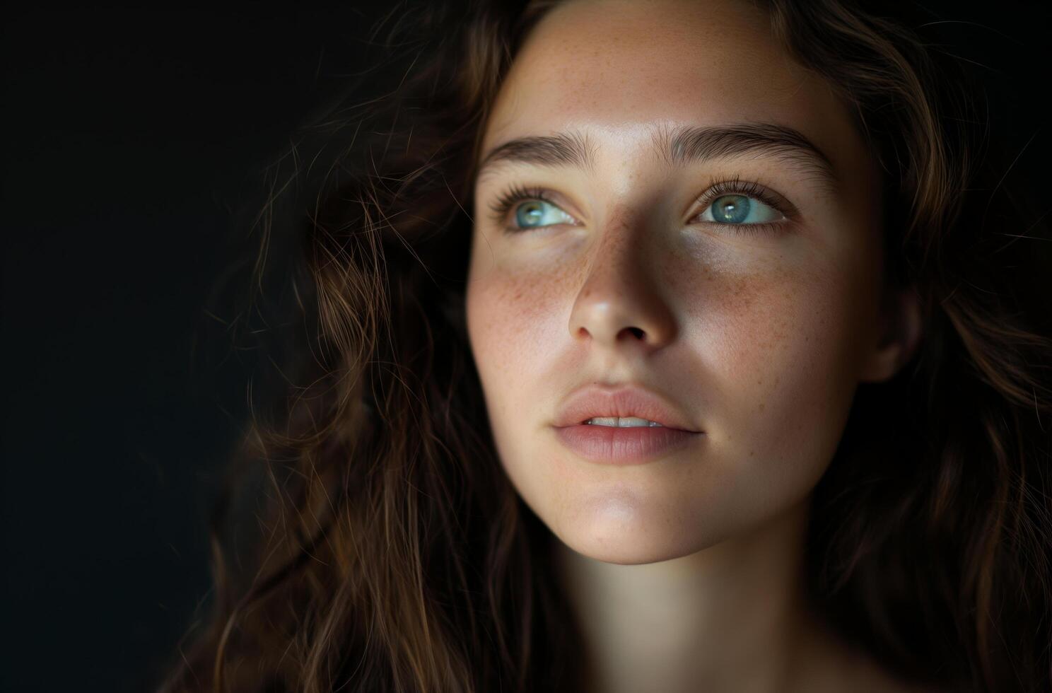 Young woman contemplative portrait 43993302 Stock Photo at Vecteezy