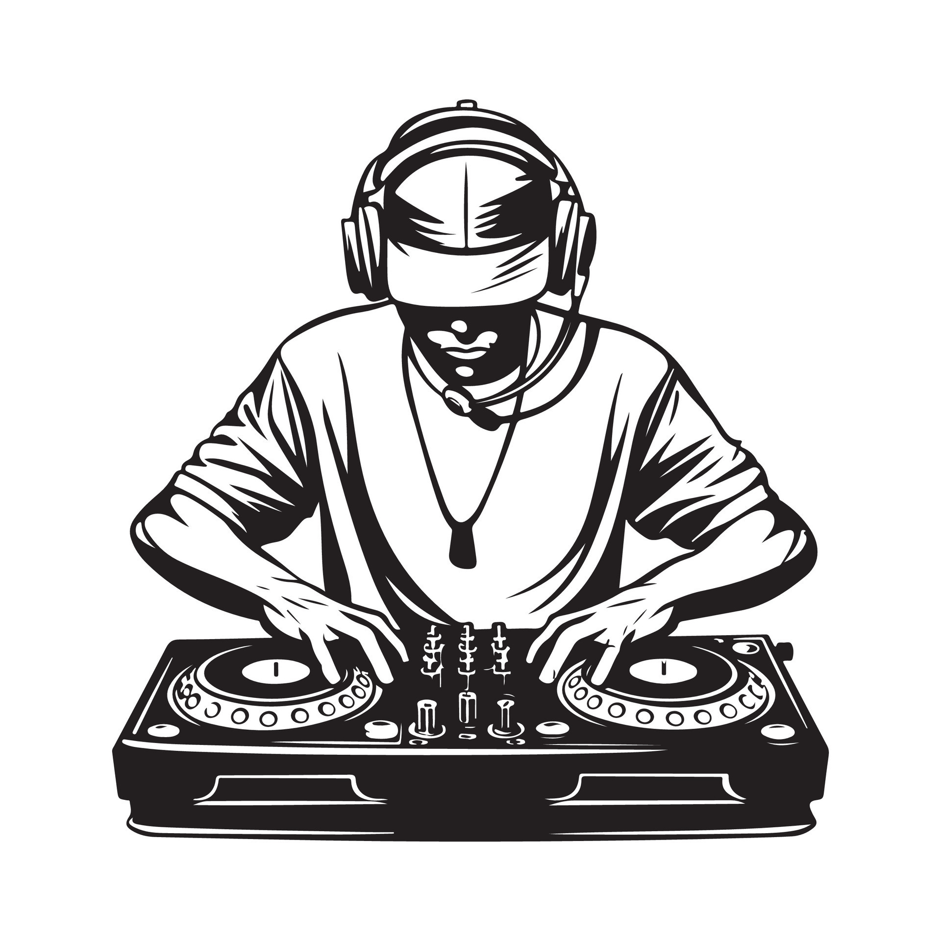 Disc Jockey Images Design on white background 44011216 Vector Art at Vecteezy