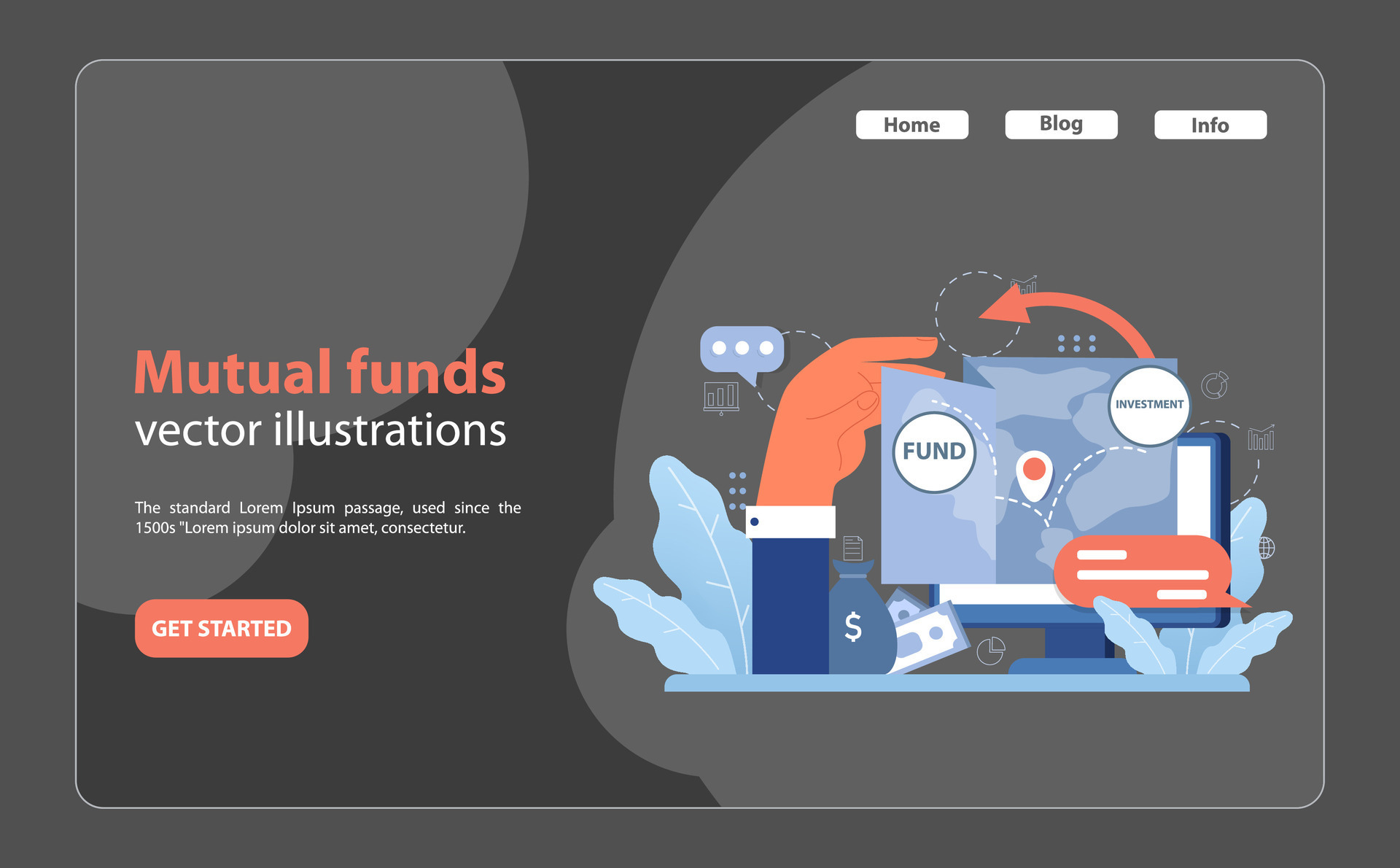 Mutual funds concept. Flat illustration. 44012543 Vector Art at Vecteezy
