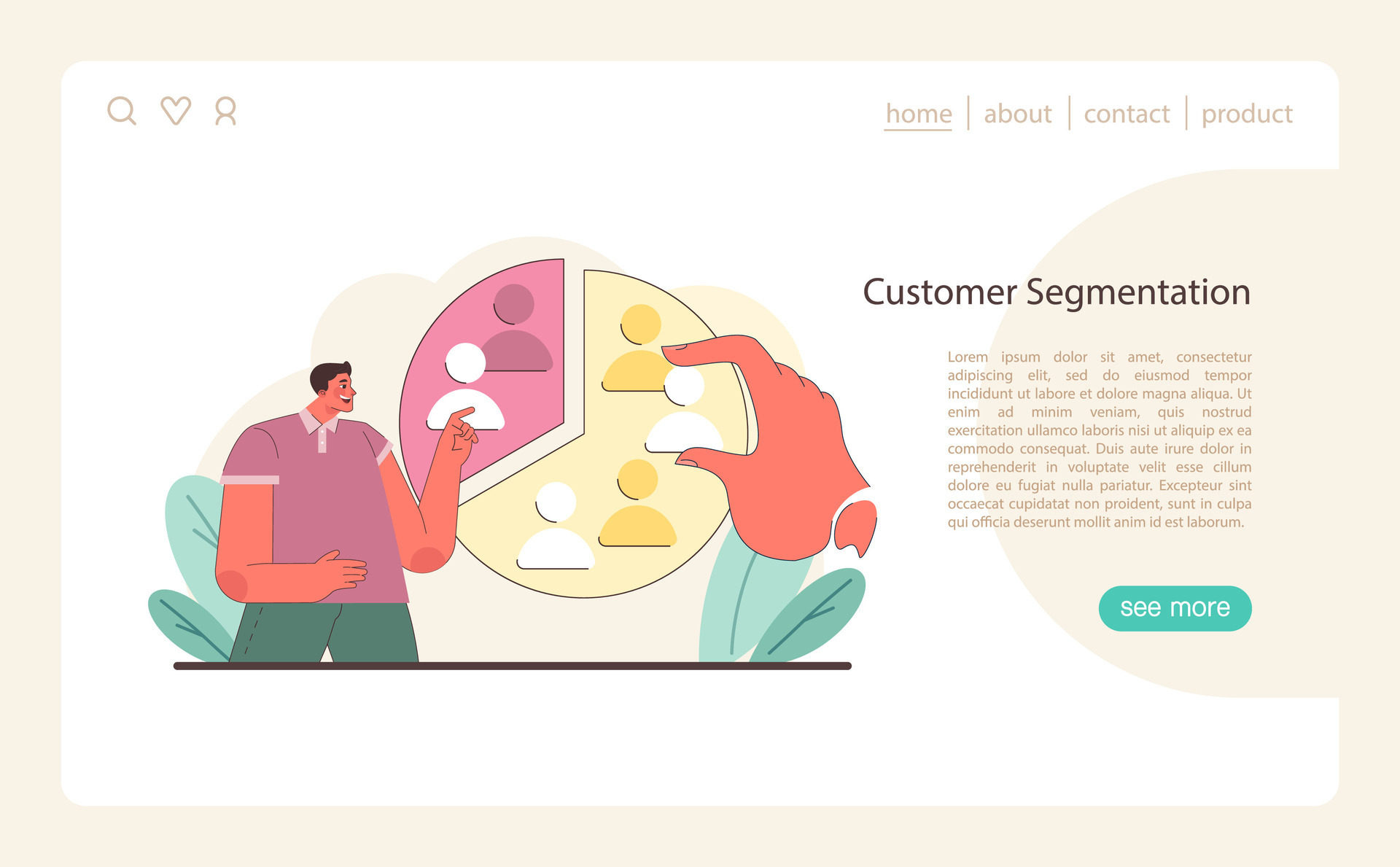Customer Segmentation Concept A Vibrant Portrayal Of Market