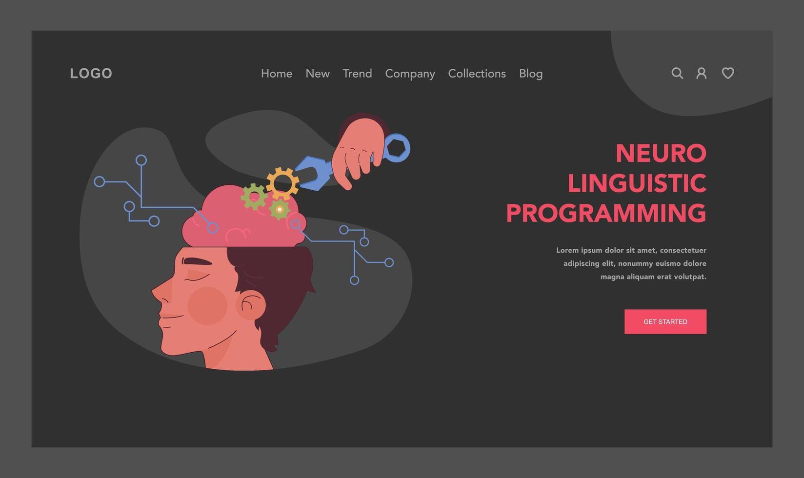Neuro-linguistic programming exploration. Flat illustration 44012714 ...