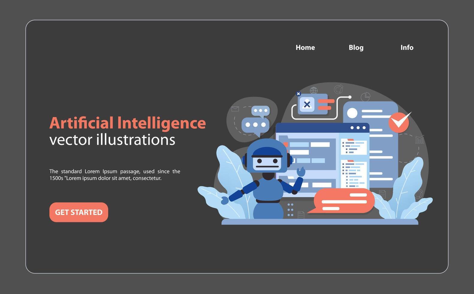 Artificial Intelligence concept. 44012827 Vector Art at Vecteezy