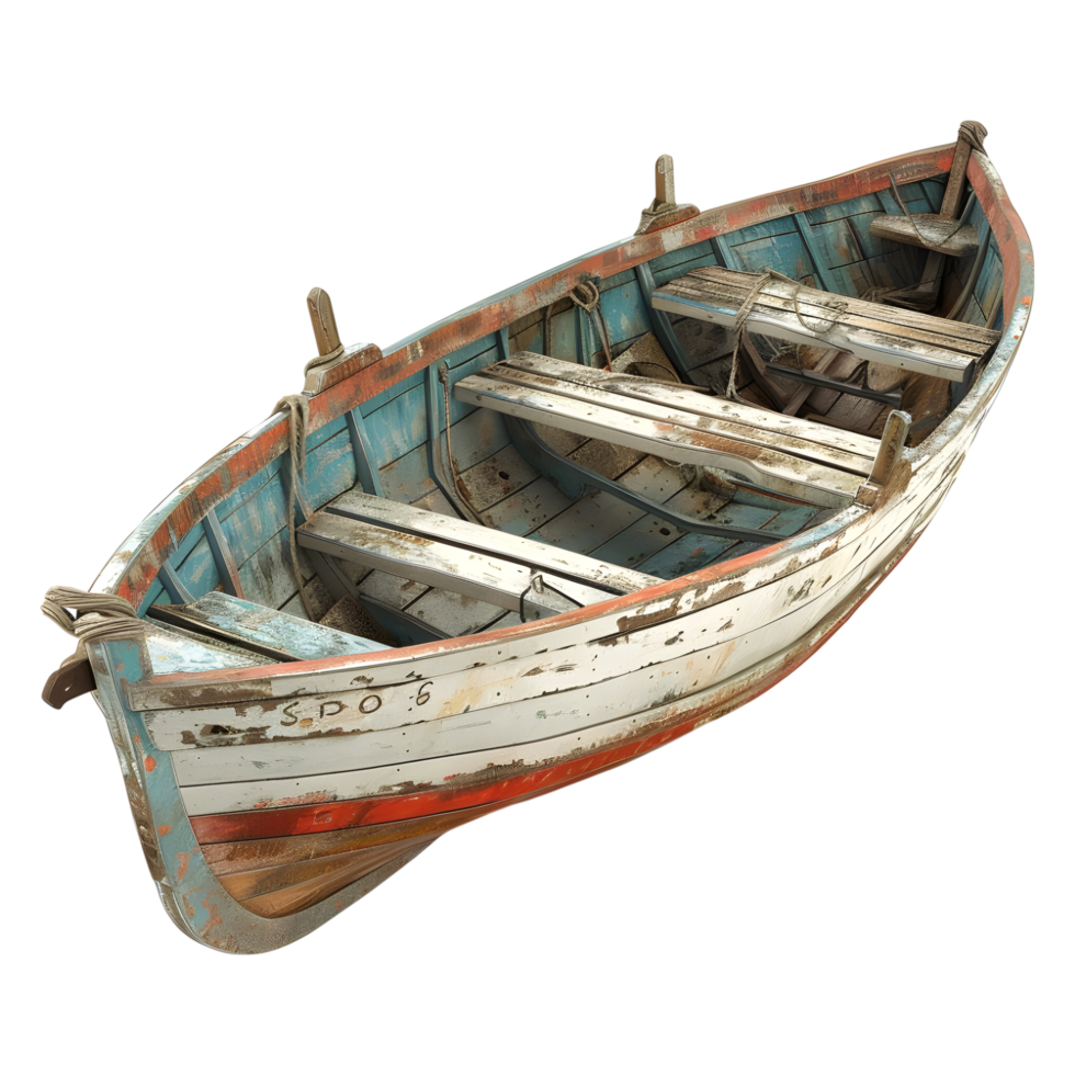 Vintage Rusted Boat on Transparent background 44015818 PNG