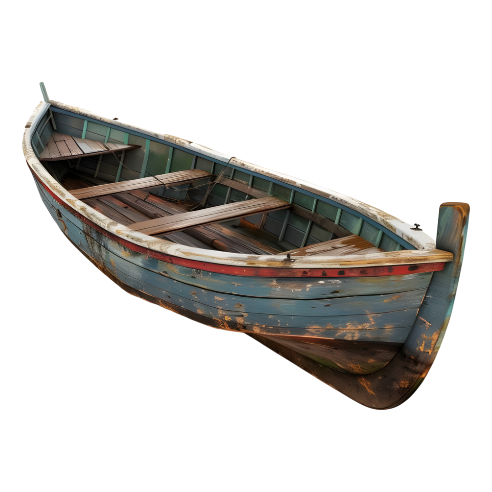 Vintage Rusted Boat on Transparent background 44015844 PNG
