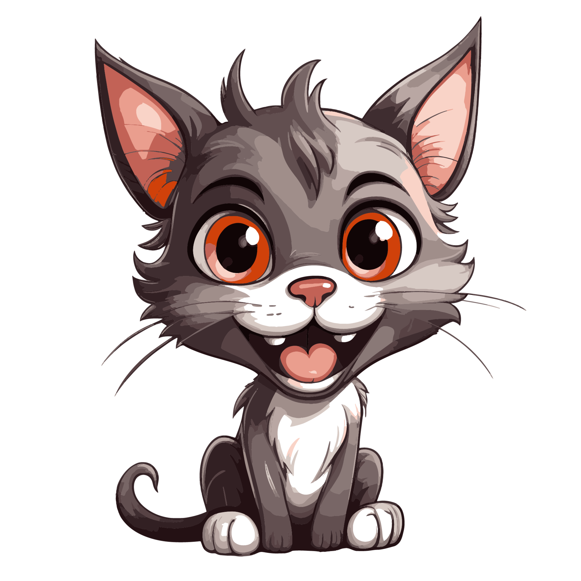 cute cartoon cat image 44017981 PNG