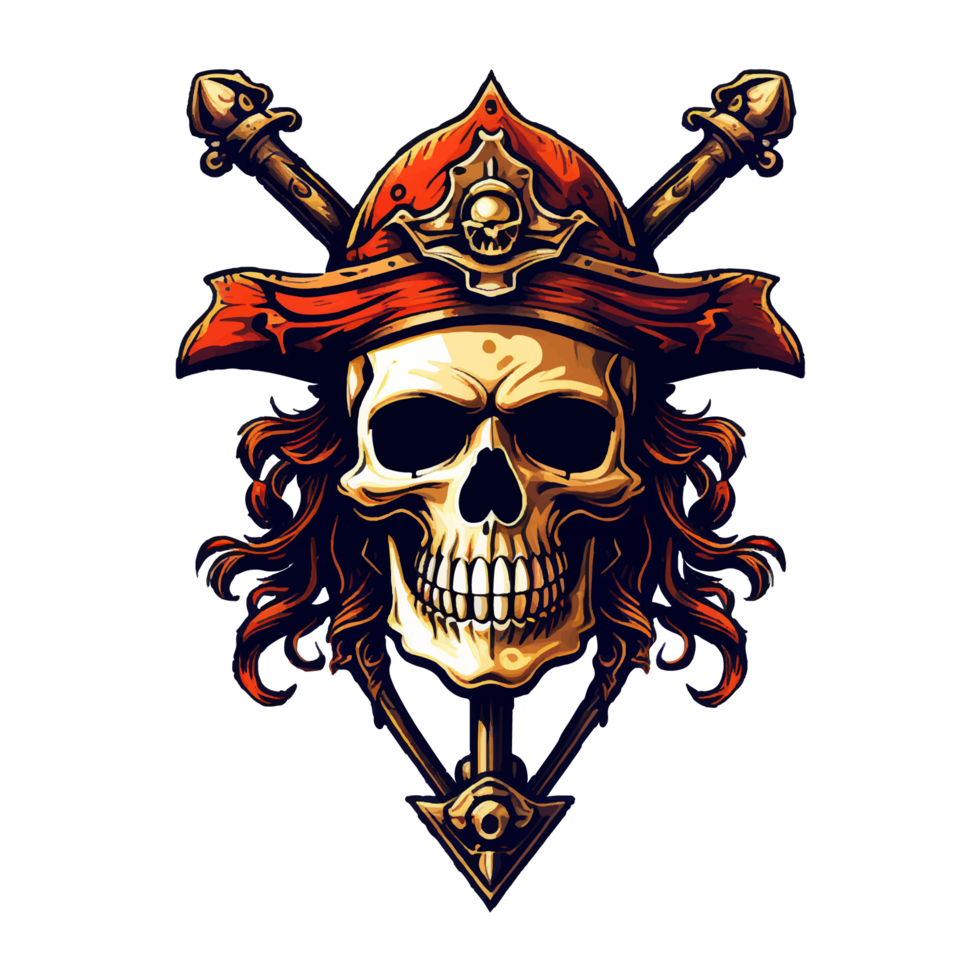 Pirate Skull Illustration 44018157 Png