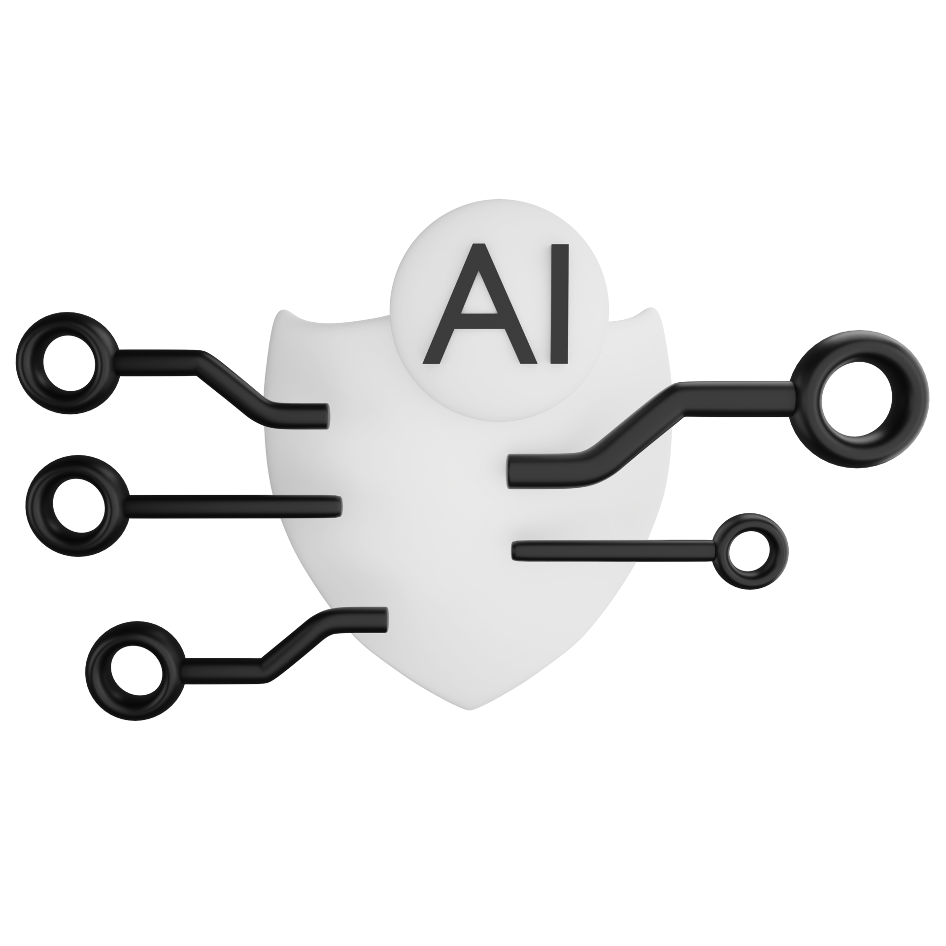 AI security clipart flat design icon isolated on transparent background ...