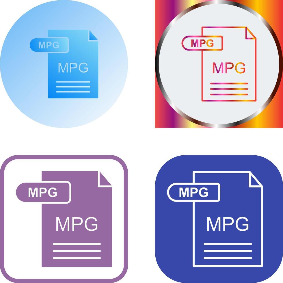 MPG Icon Design 44024454 Vector Art at Vecteezy