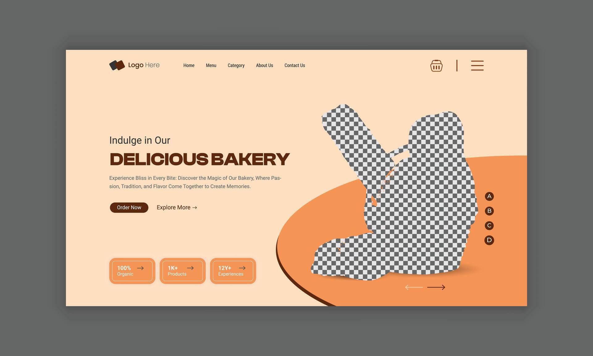 Website Landing Page for Bakery Shop, Home Page UI Design for Bakery ...