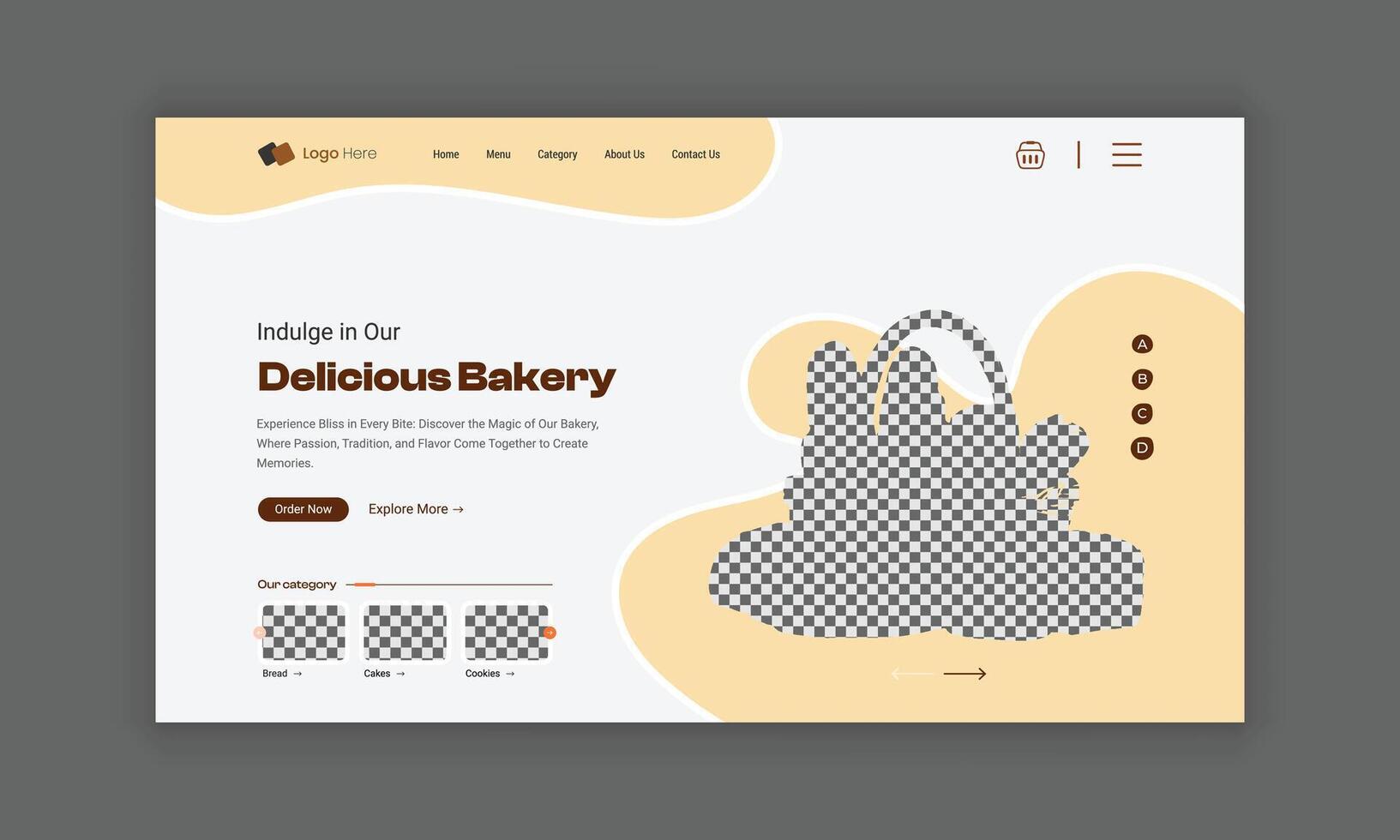 Website Landing Page for Bakery Shop, Home Page UI Design for Bakery ...