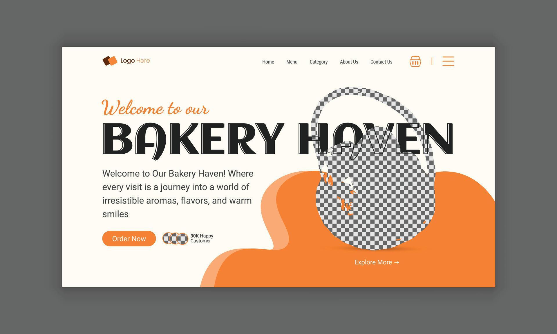 Website Landing Page for Bakery Shop, Home Page UI Design for Bakery ...