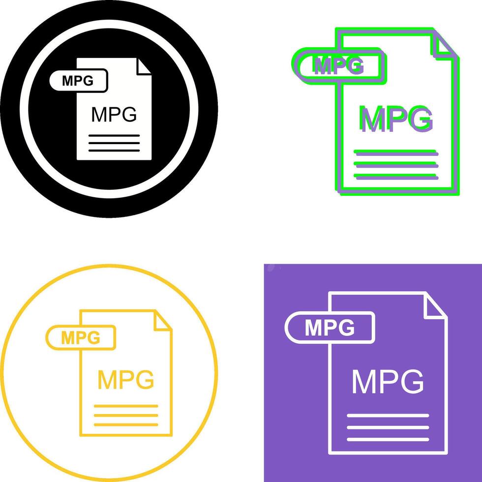 mpg icono diseño 44028926 Vector en Vecteezy