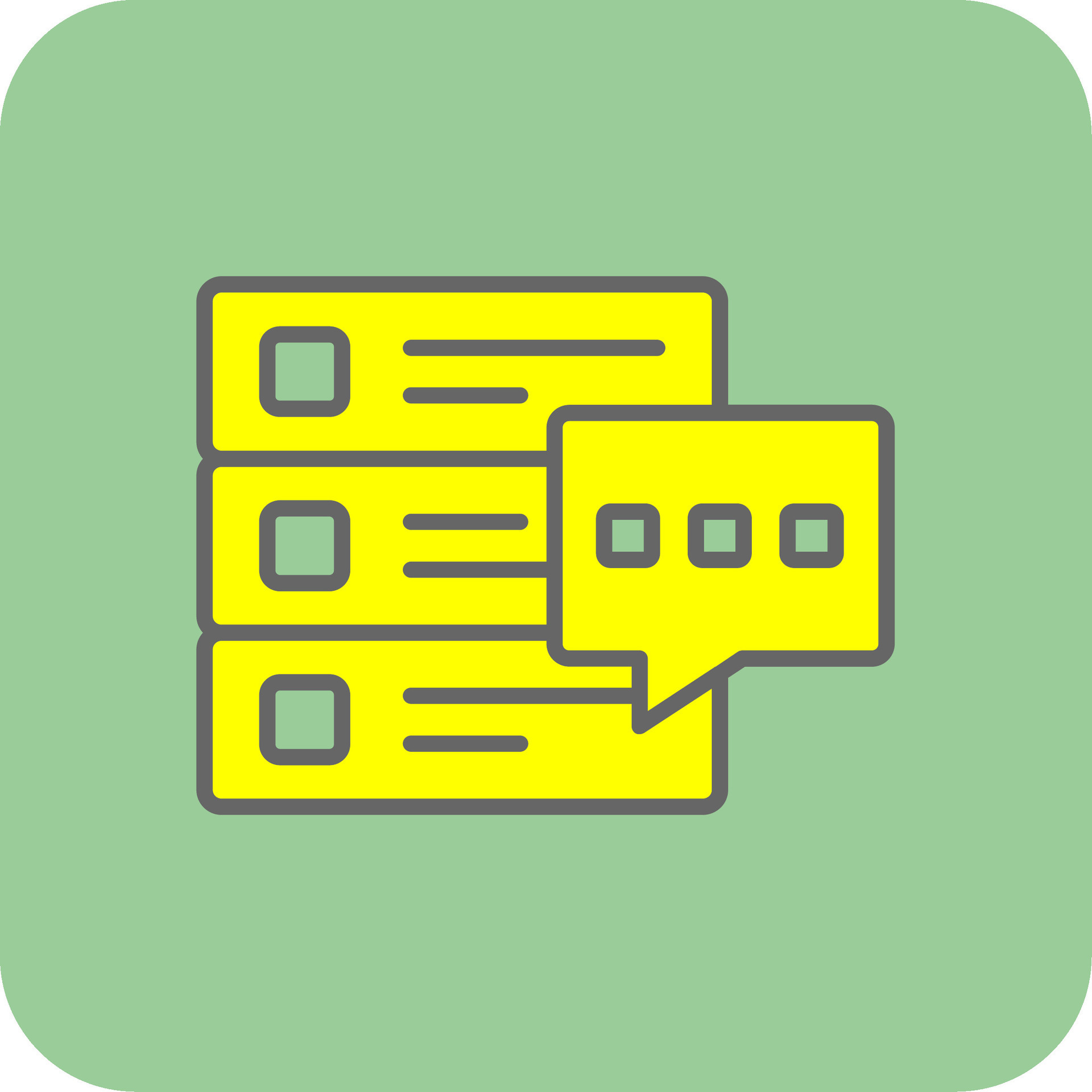 Database Message Filled Yellow Icon 44047080 Vector Art At Vecteezy