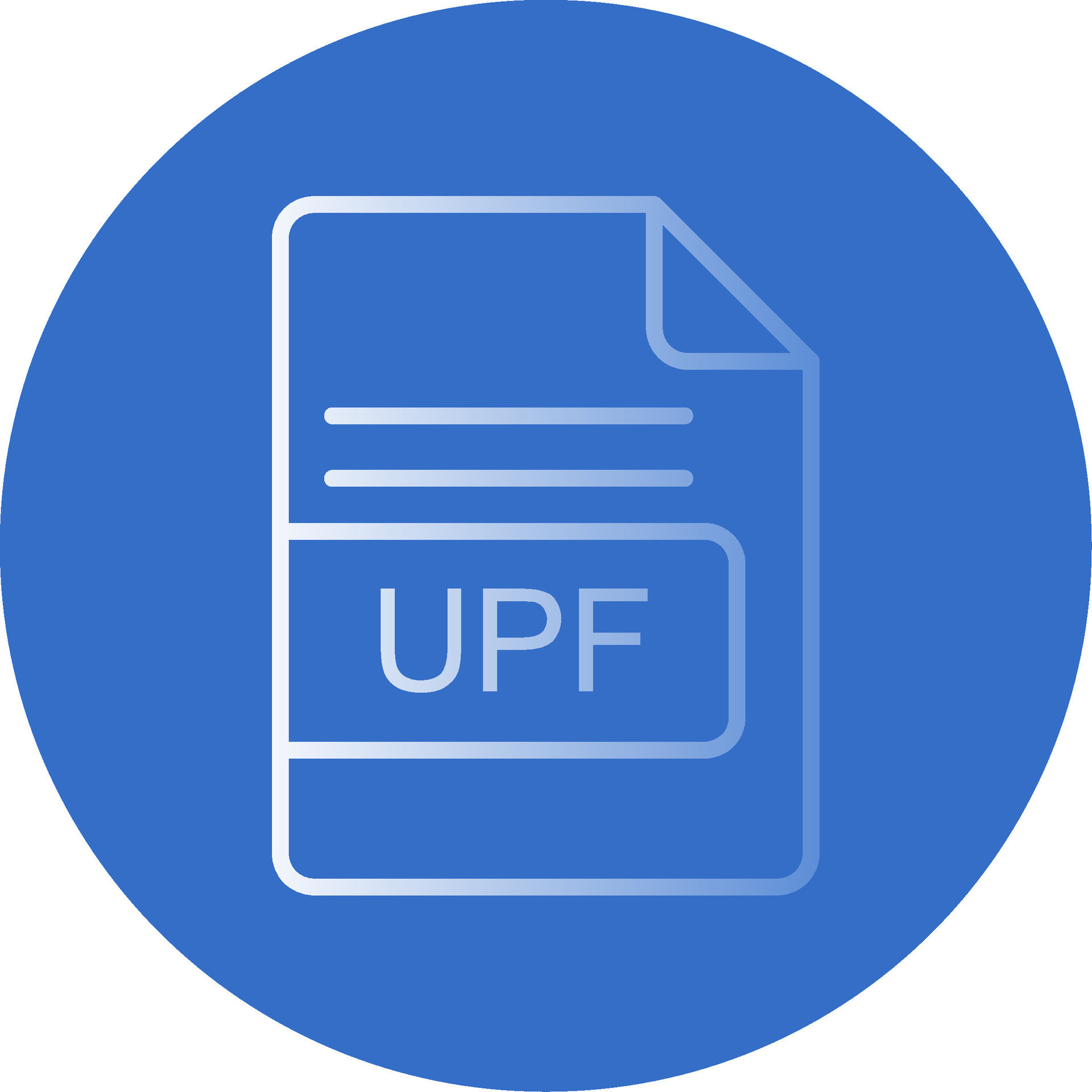 Upf File Format Flat Bubble Icon 44052350 Vector Art At Vecteezy