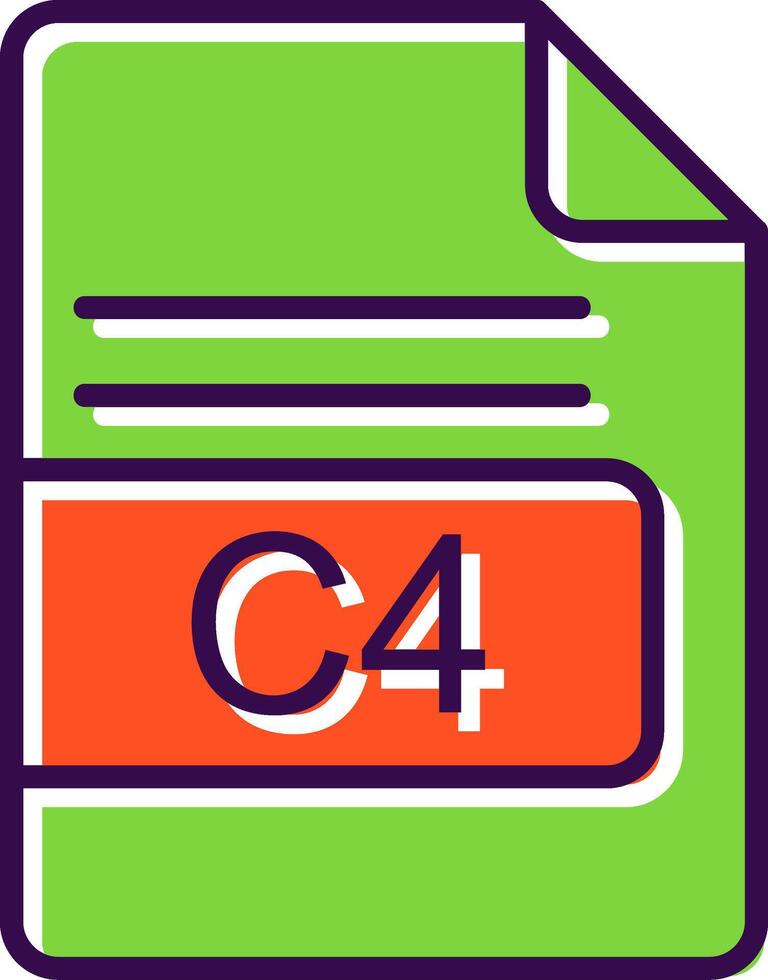 C4 File Format filled Design Icon 44056335 Vector Art at Vecteezy