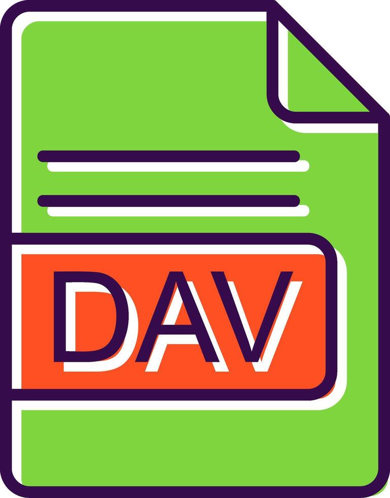 DAV File Format filled Design Icon 44056345 Vector Art at Vecteezy