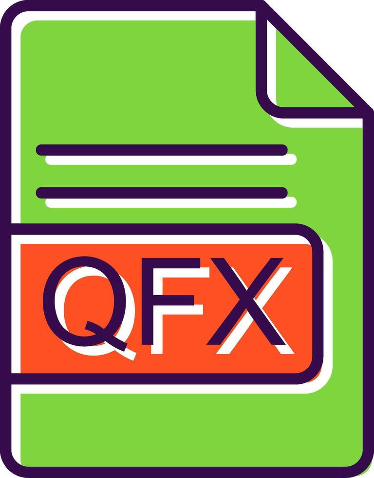 Qfx File Format Filled Design Icon 44056497 Vector Art At Vecteezy