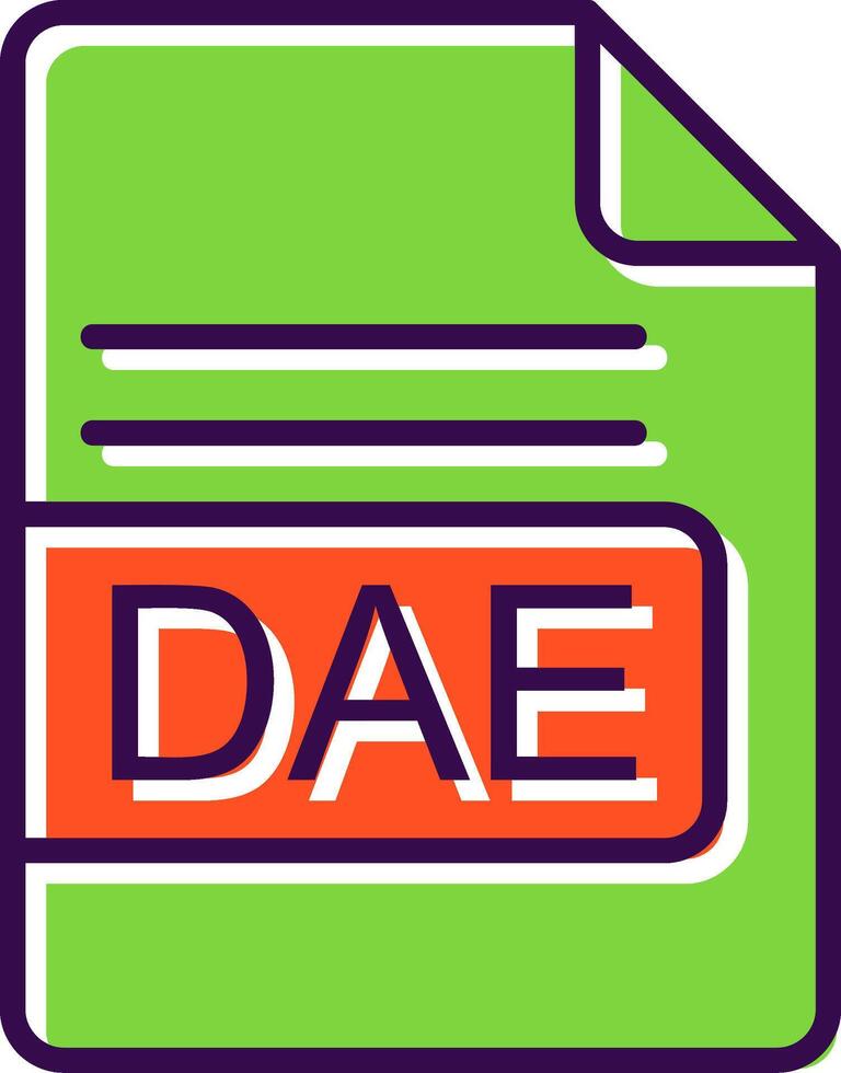 DAE File Format filled Design Icon 44056509 Vector Art at Vecteezy