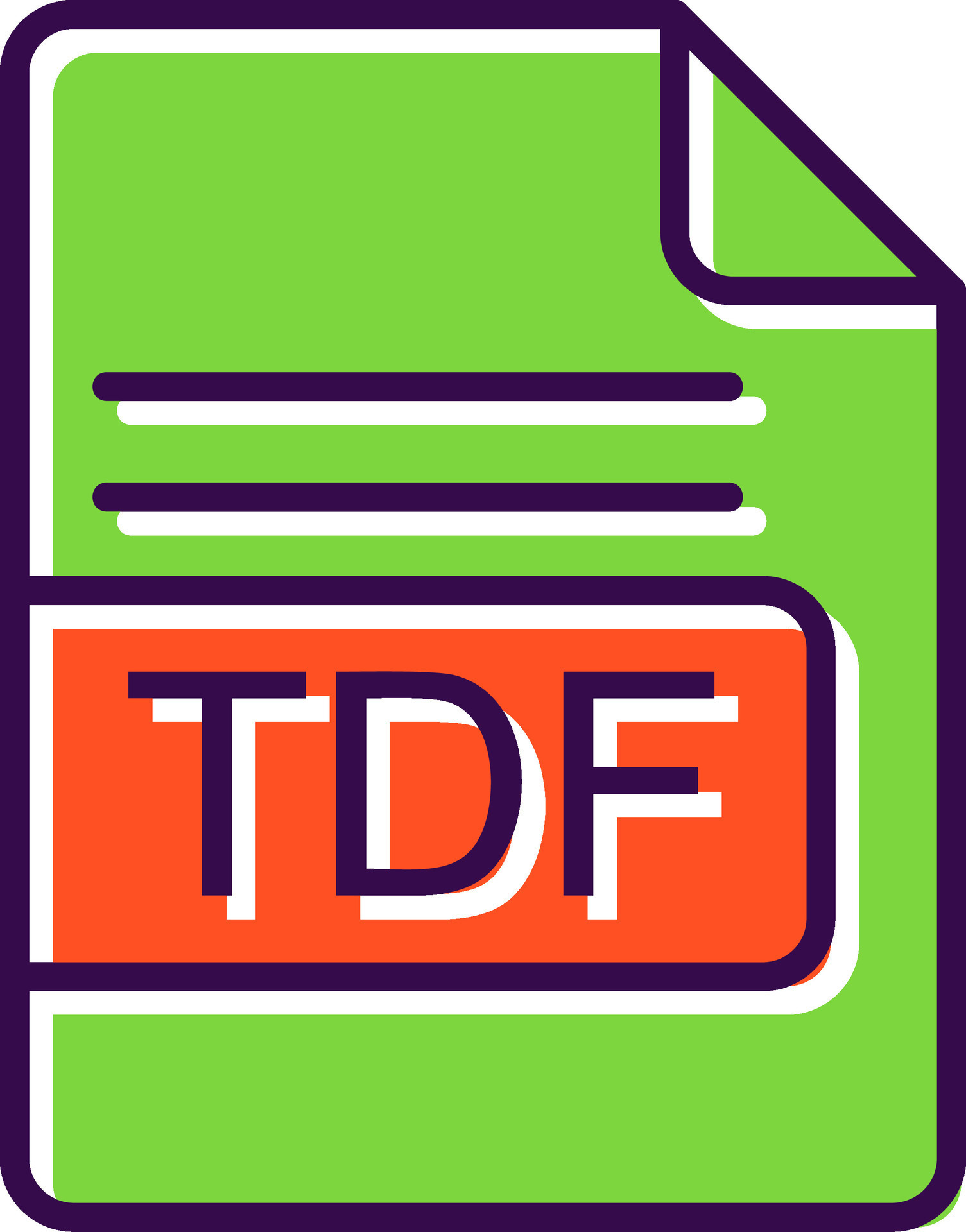 Tdf File Format Filled Design Icon 44056552 Vector Art At Vecteezy