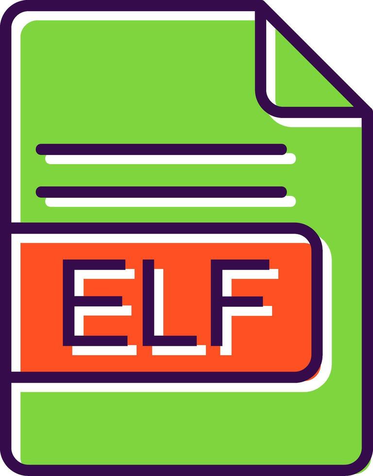 ELF File Format filled Design Icon 44056785 Vector Art at Vecteezy