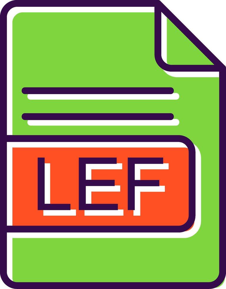 Lef File Format Filled Design Icon 44056789 Vector Art At Vecteezy