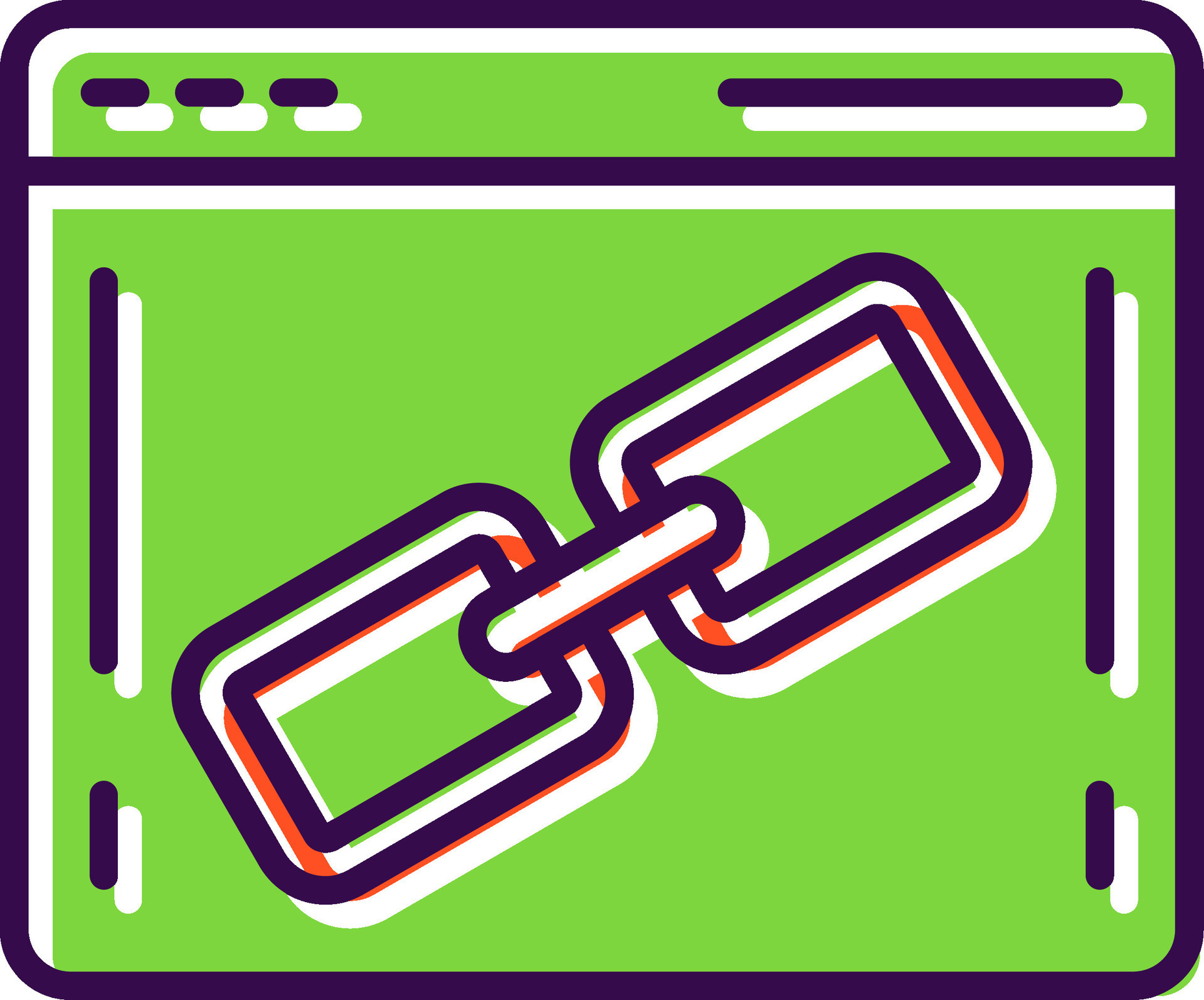 Link filled Design Icon 44060102 Vector Art at Vecteezy