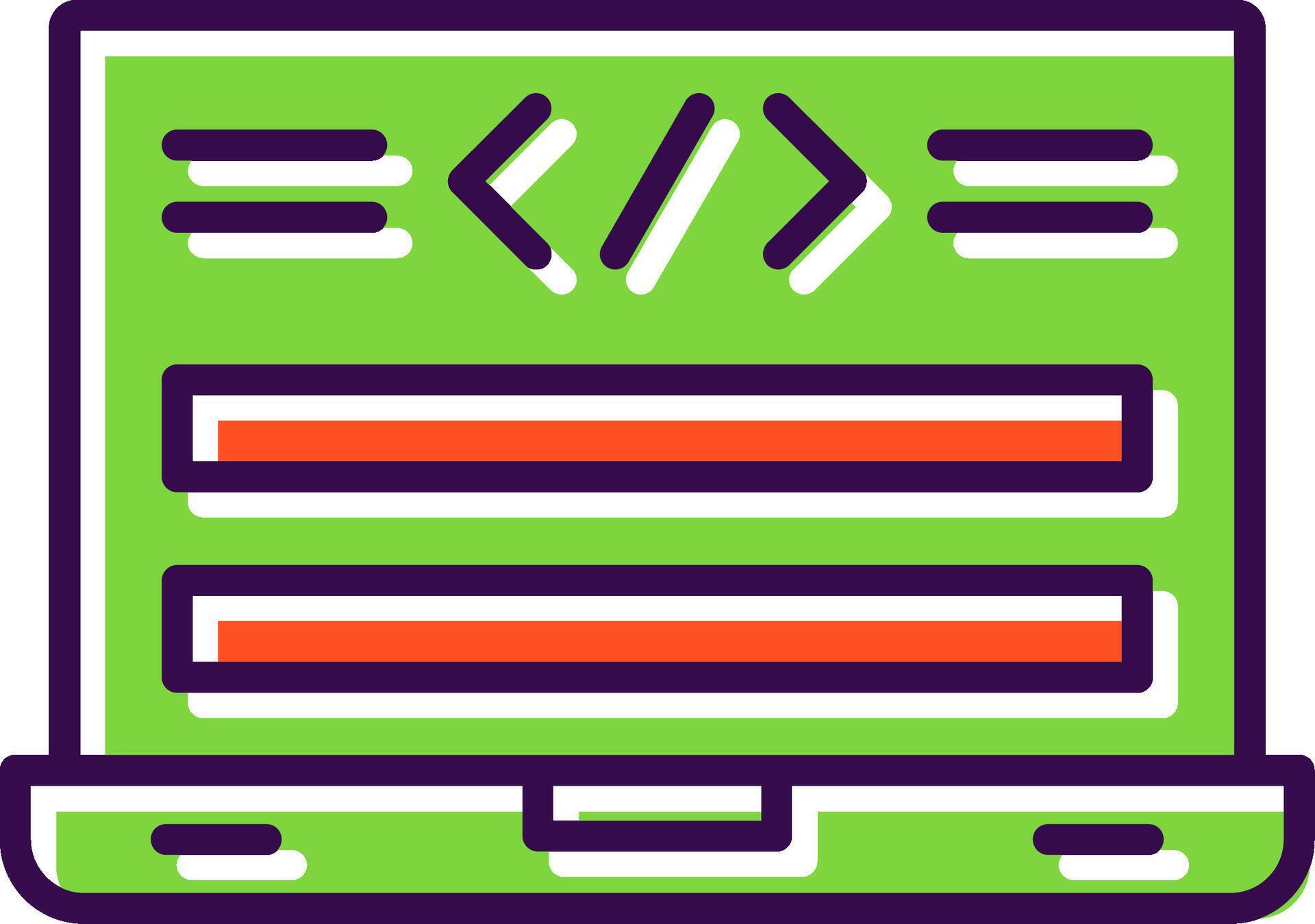 Html Code filled Design Icon 44060275 Vector Art at Vecteezy