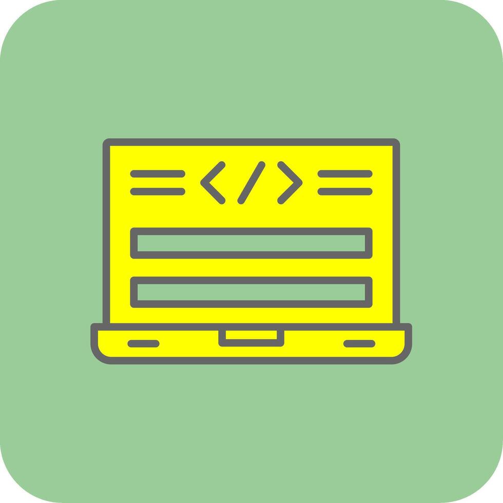 Html Code Filled Yellow Icon 44062055 Vector Art at Vecteezy
