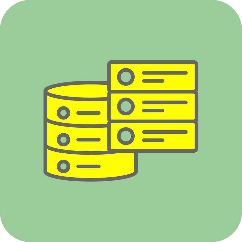 Databases Filled Yellow Icon 44062890 Vector Art at Vecteezy