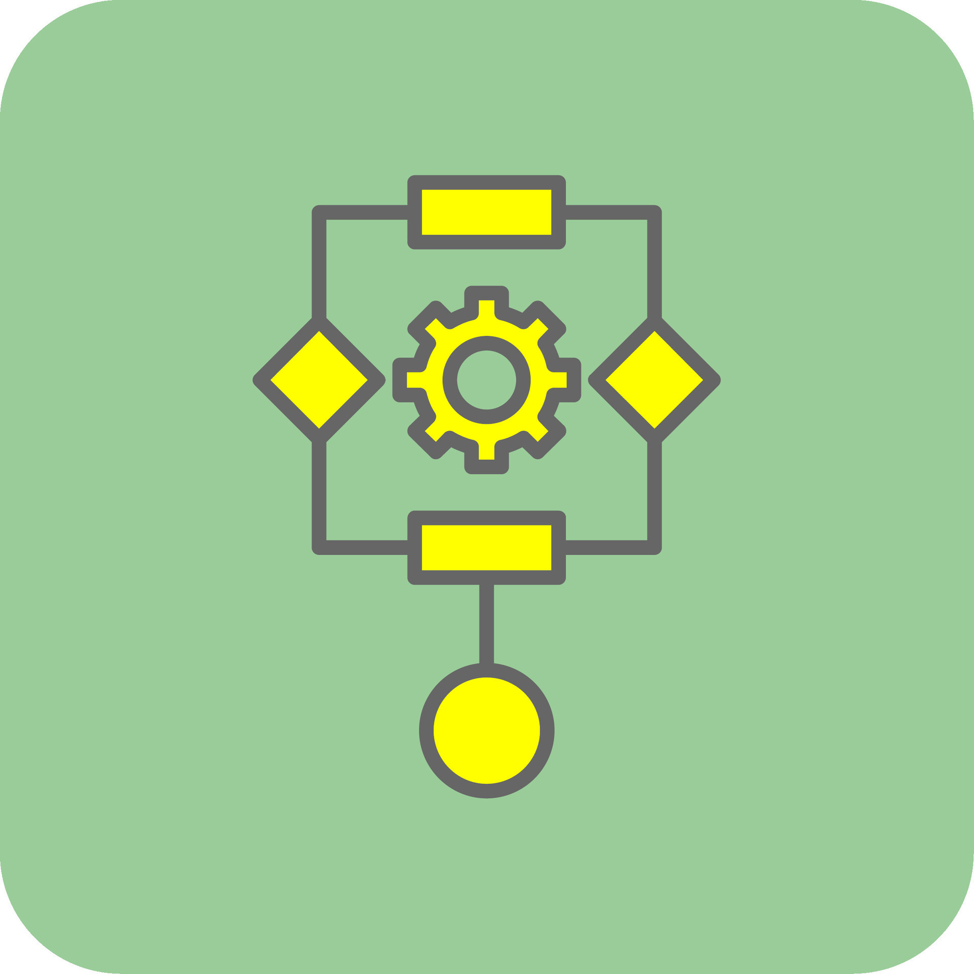 Algorithm Filled Yellow Icon 44066616 Vector Art at Vecteezy