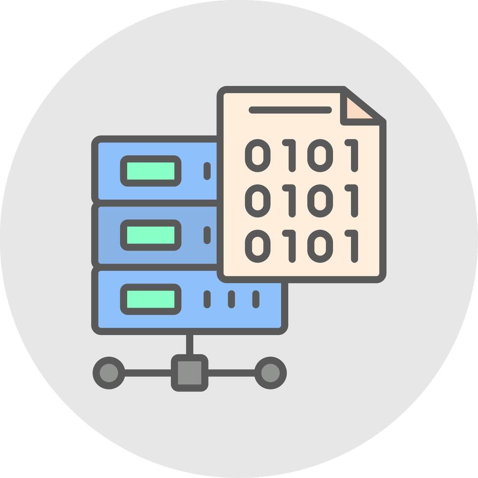 Binary Code Line Filled Light Icon 44067707 Vector Art At Vecteezy