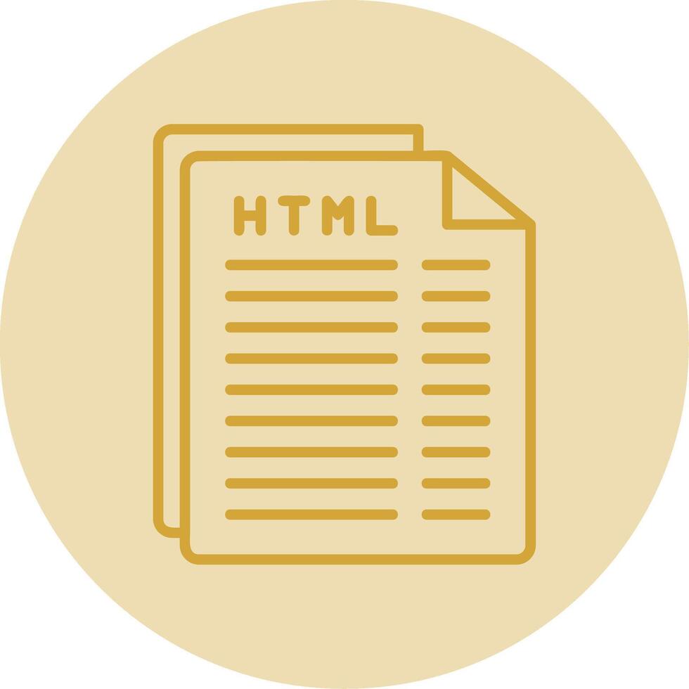 Html File Line Yellow Circle Icon 44068036 Vector Art at Vecteezy