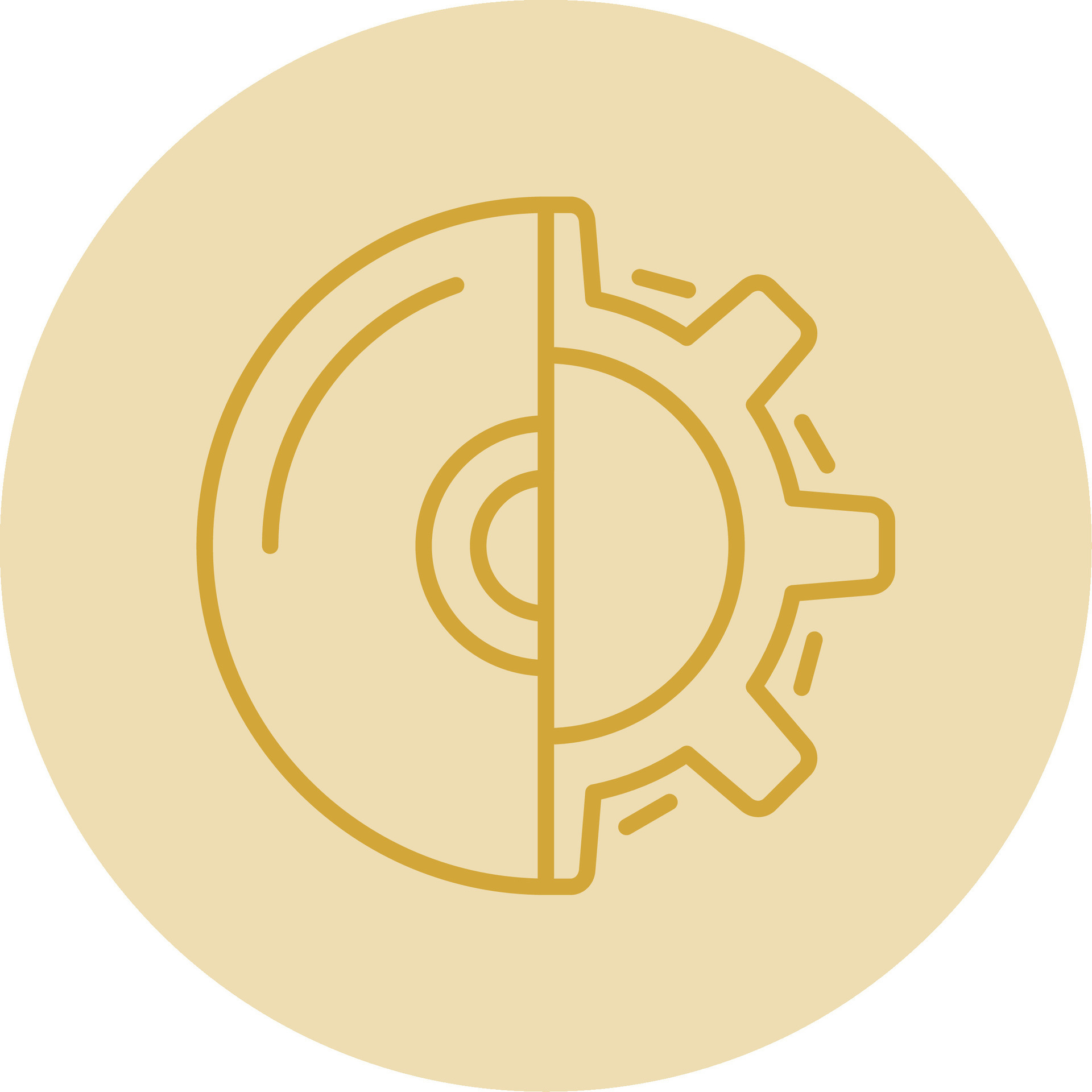 Software Development Line Yellow Circle Icon 44068078 Vector Art At