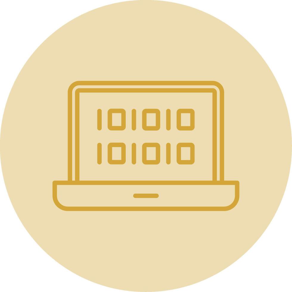 Binary Code Line Yellow Circle Icon 44073439 Vector Art at Vecteezy