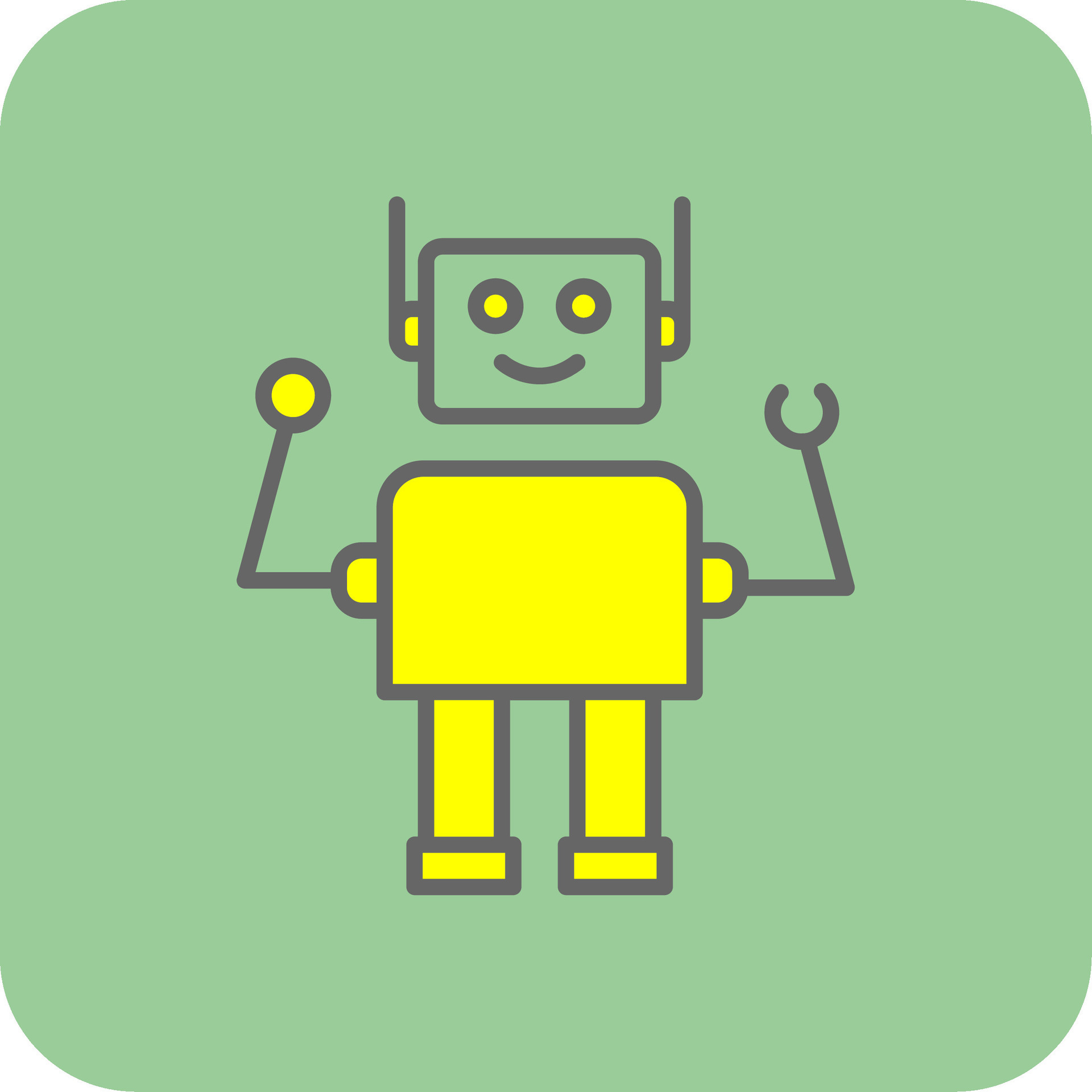 Robot Filled Yellow Icon 44077914 Vector Art at Vecteezy