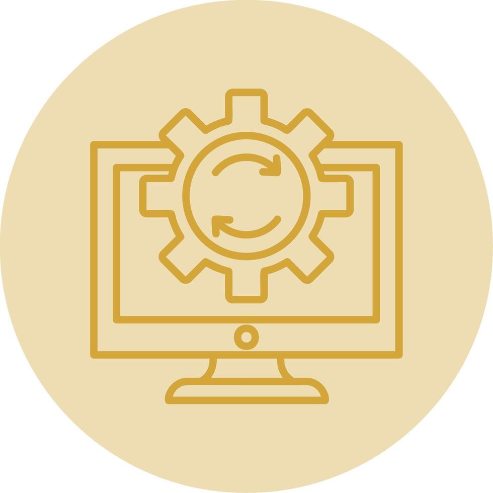 Data Processing Line Yellow Circle Icon 44082273 Vector Art at Vecteezy