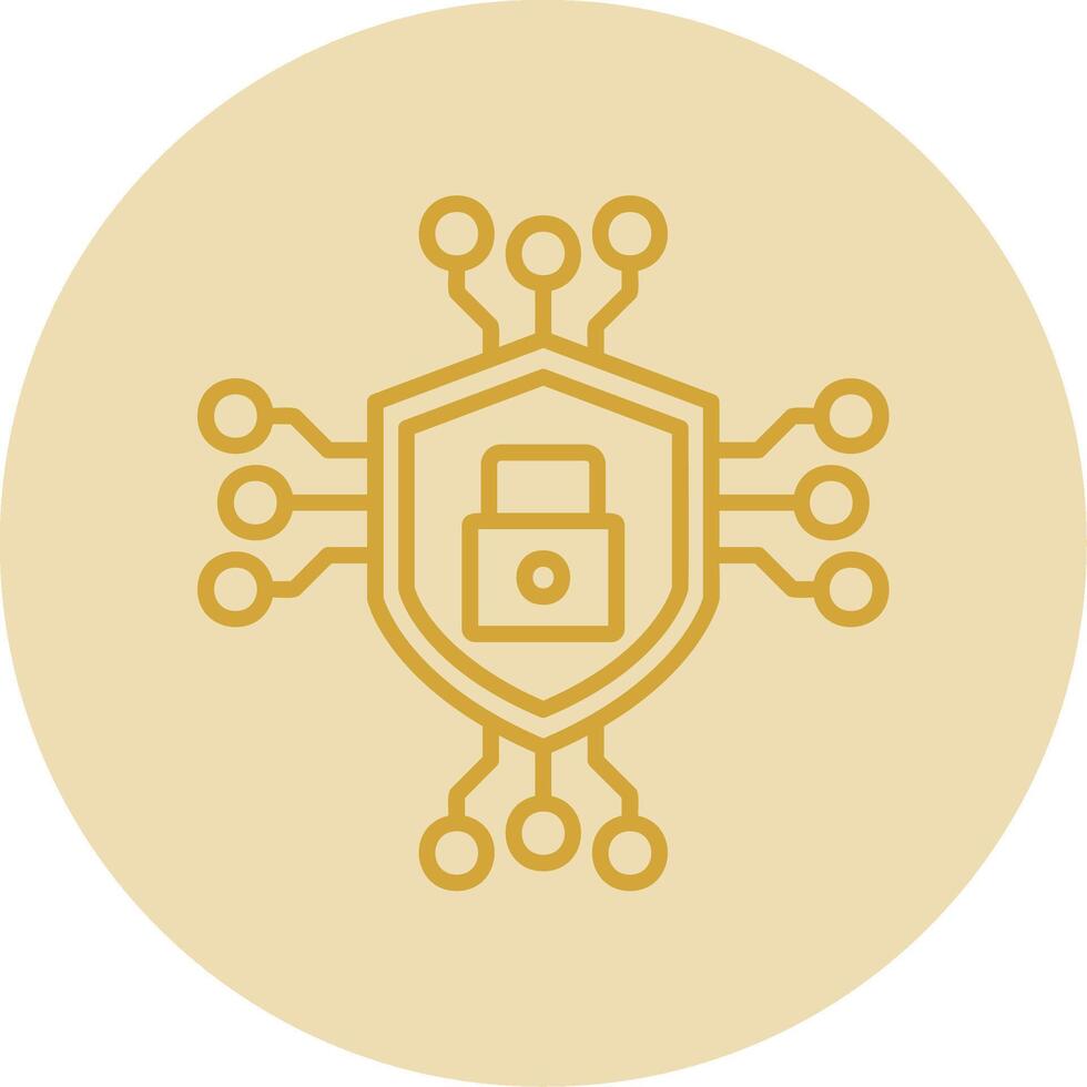 Data Encryption Line Yellow Circle Icon 44086273 Vector Art at Vecteezy
