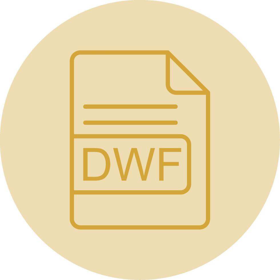 dwf archivo formato línea amarillo circulo icono 44087596 Vector en Vecteezy