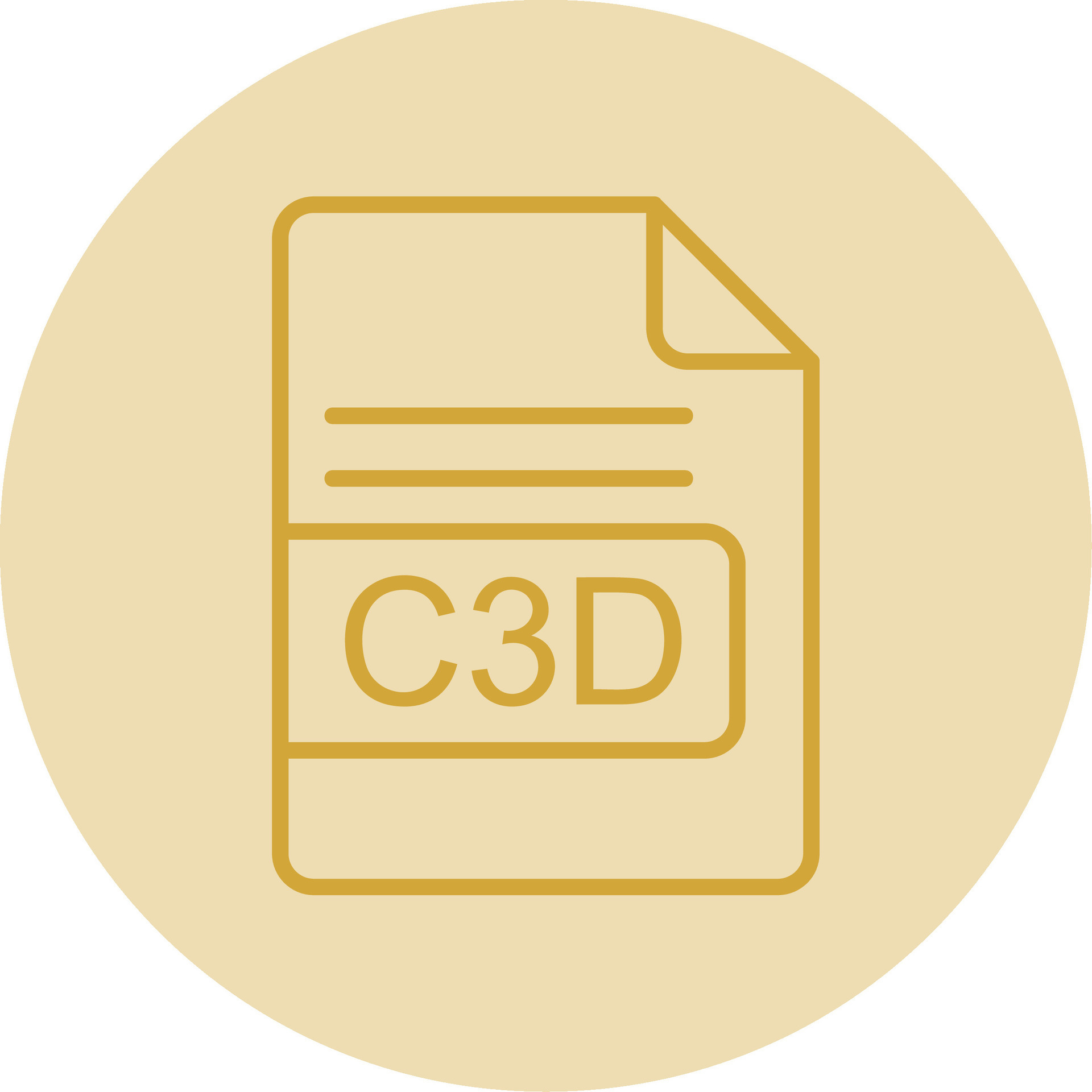 C3D File Format Line Yellow Circle Icon 44087599 Vector Art at Vecteezy