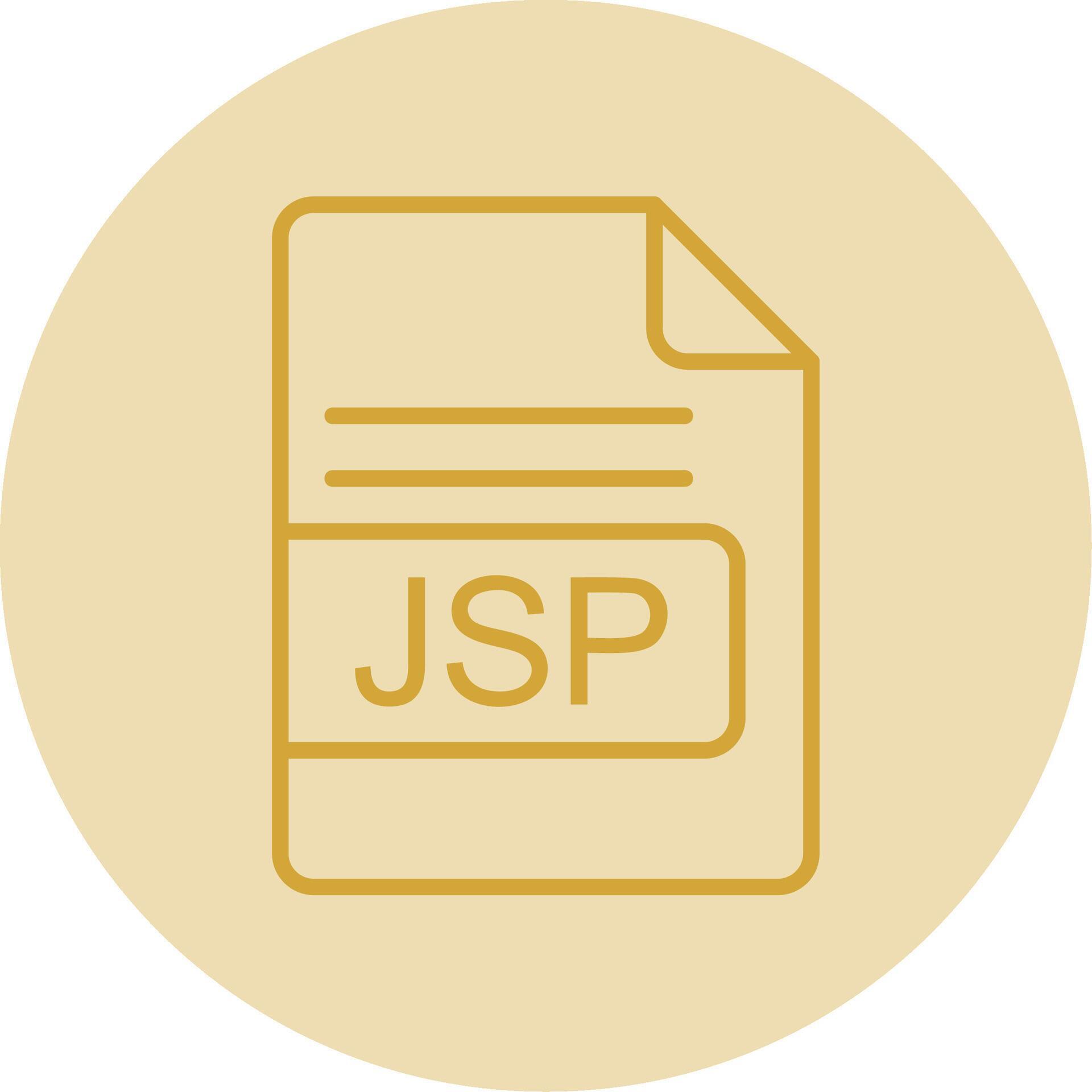 JSP File Format Line Yellow Circle Icon 44087778 Vector Art at Vecteezy