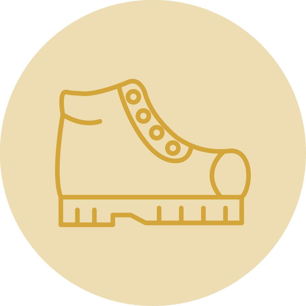 Boot Line Yellow Circle Icon 44089124 Vector Art at Vecteezy