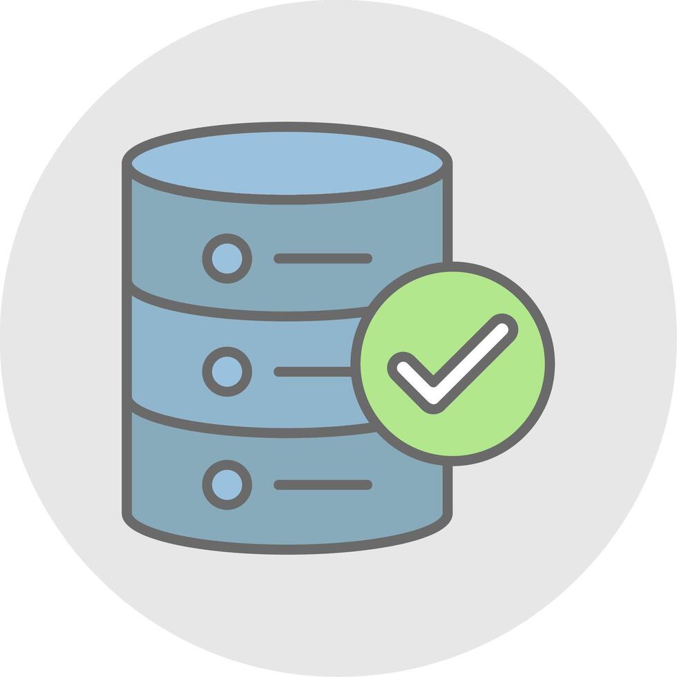 Approved Database Line Filled Light Icon 44089513 Vector Art at Vecteezy