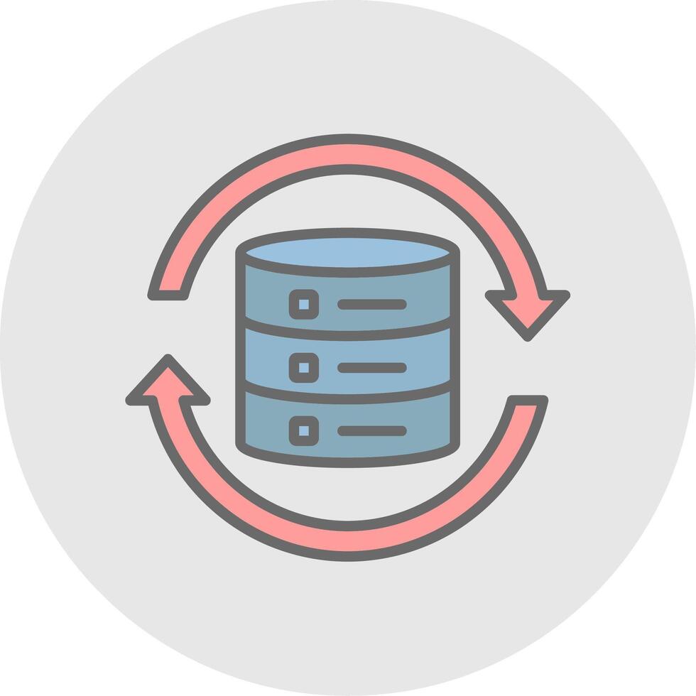 Data Synchronization Line Filled Light Icon 44089539 Vector Art At Vecteezy
