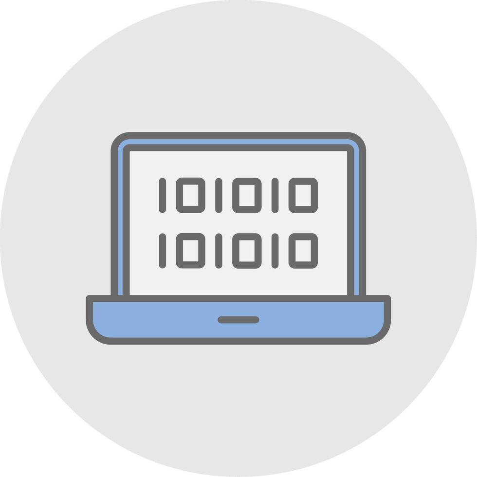 Binary Code Line Filled Light Icon 44095513 Vector Art At Vecteezy