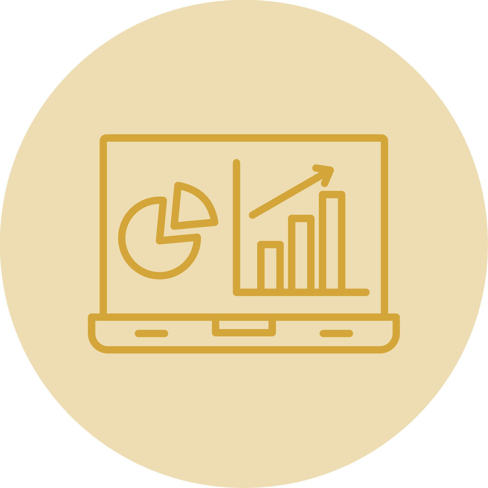 Analytics Line Yellow Circle Icon 44096697 Vector Art at Vecteezy